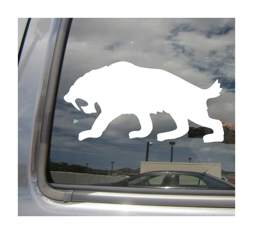 Saber-toothed Tiger Sabre Tooth Car Window Bumper Vinyl Decal Sticker ...