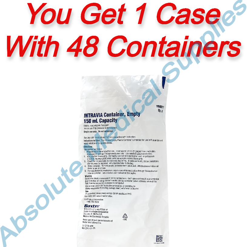*48-Pieces* Baxter Intravia Container 150 mL Sterile 2B8011 | eBay
