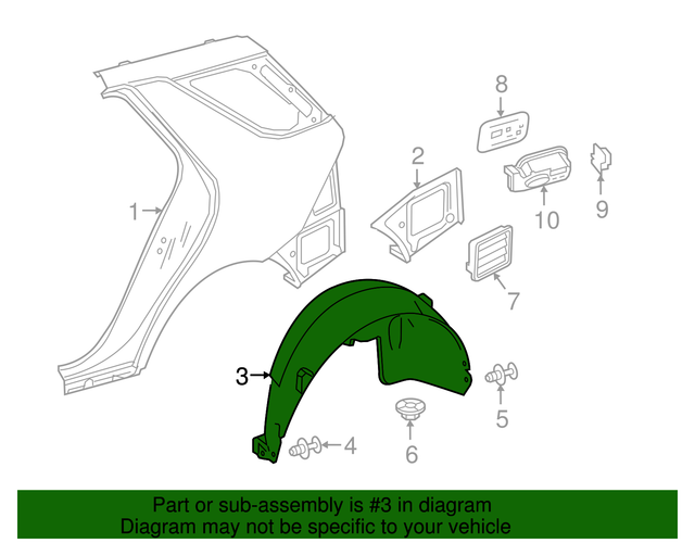 Mercedes-Benz 1668841422 Genuine OEM Wheelhouse Liner for sale online ...