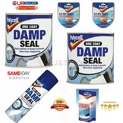 Polycell Sealant Strip One Coat Damp Seal Anti Mould Aerosol Matt Paint ...