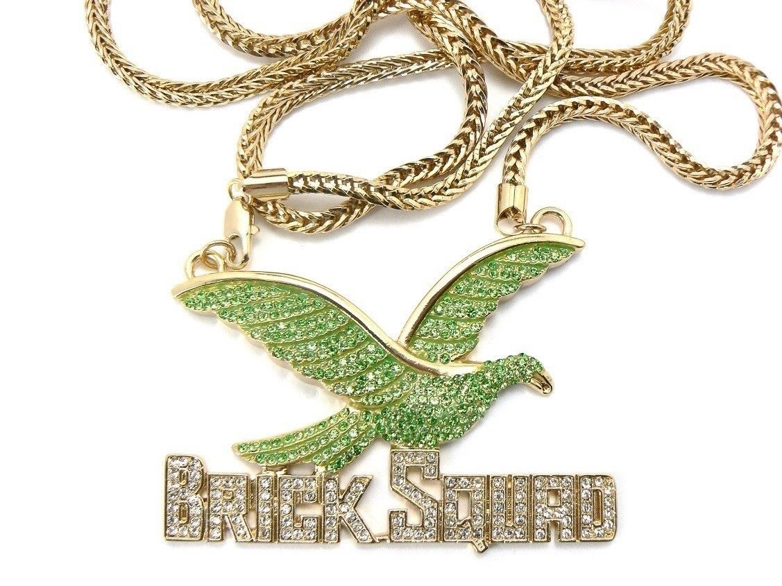 Brick Squad Gang Fly Bird Pendant Franco Chain Hip Hop Rap Necklace ...