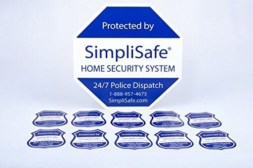 Home Security System Sign Combo Set Yard Sign x1 and Window Decals x10 ...