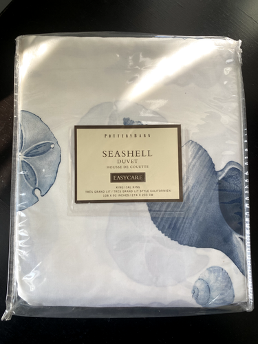 RARE Pottery Barn Seashell Duvet King/Cal King | eBay