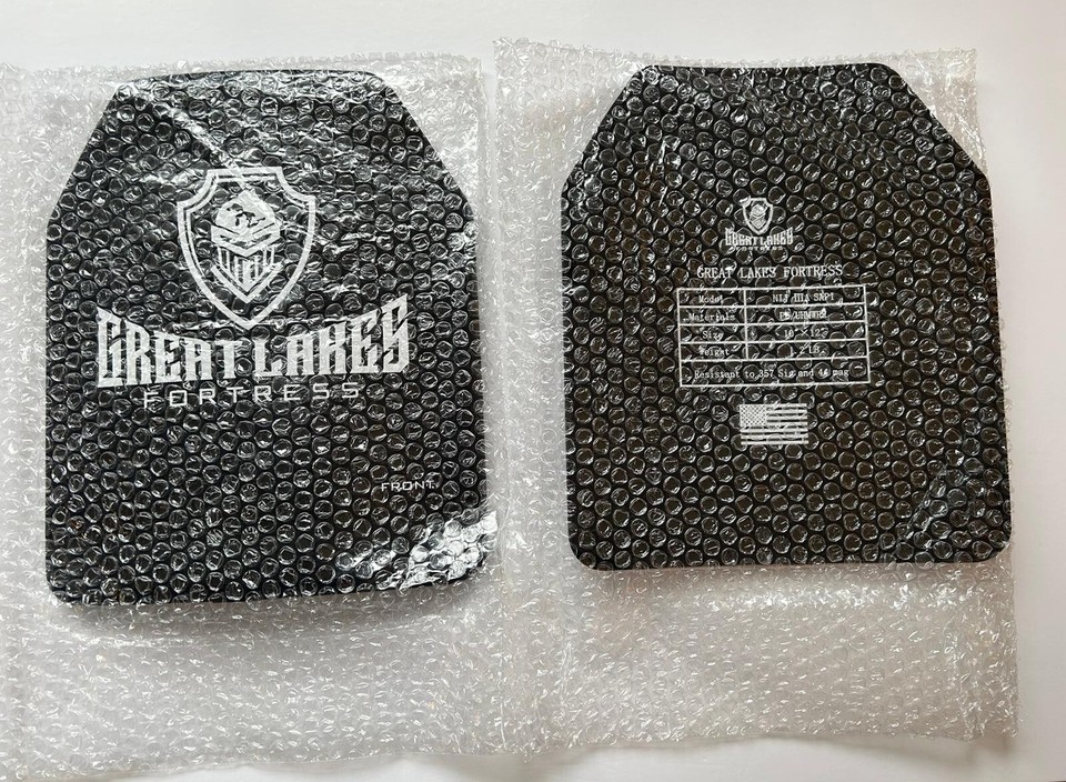 NIJ Level 3a UHMWPE Hard Armor Plates 10"x 12" Bulletproof Set of 2, 1 ...