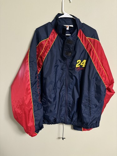 Jeff Gordon Windbreaker Jacket Size XL #24 Zip Up Winners Circle ...