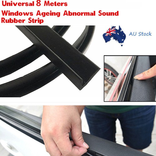 8m V-Type Rubber Sealed Strip Car Door Window Glass Molding Trim ...