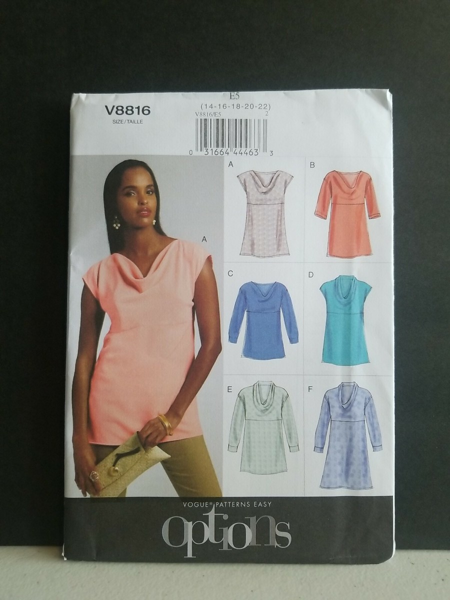 Vogue Tunic Sewing Patterns Pattern Vogue Very Easy Vogue (V8984)
