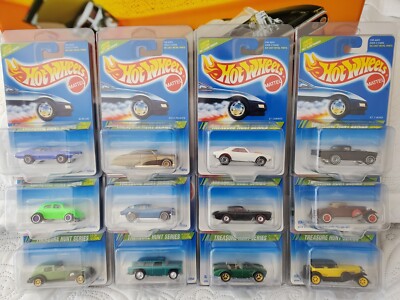 Hot Wheels 1995 Treasure Hunt Set Minty CAMARO BUG Red Line Club CAR ...