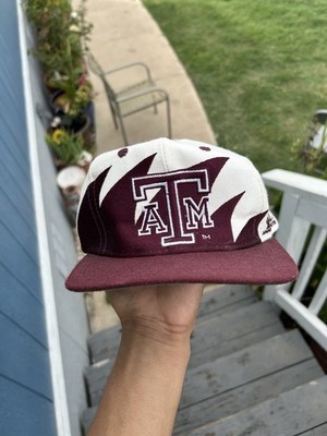 VTG 90s ATM Texas A & M Aggie Logo Athletic Sharktooth SnapBack Hat | eBay