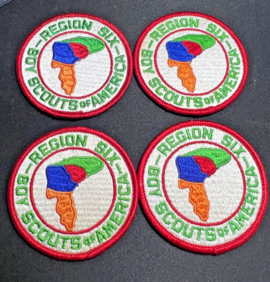 Lot of 4 Vintage Region 6 Patches BSA Boy Scouts Of America Plastic ...