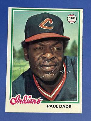 Paul Dade Autograph Signed 1978 Topps Cleveland Indians | eBay
