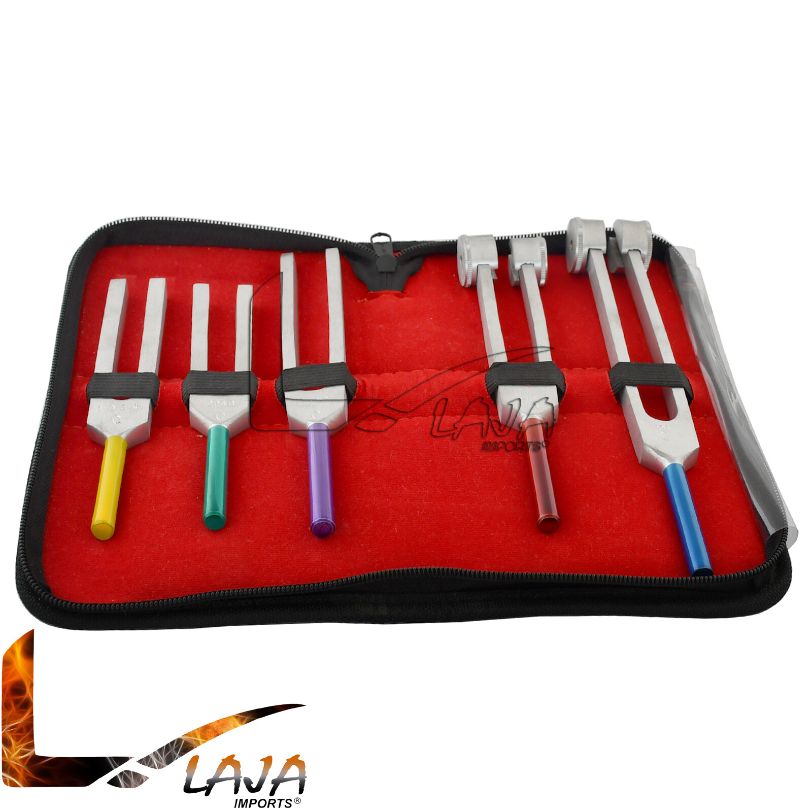 Set Of 5 Pcs Kit Color Coated Tuning Fork Set C128, C256, C512 C1024 ...