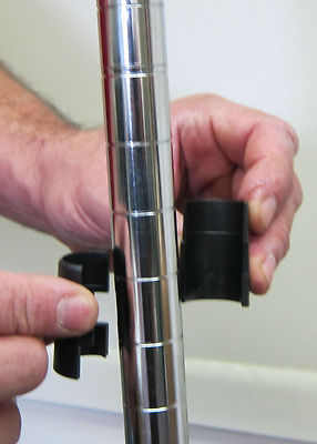 USA SELLER 4 PACKS SHELF CLIPS FOR 4 SHELVES METRO 1" POLE | eBay