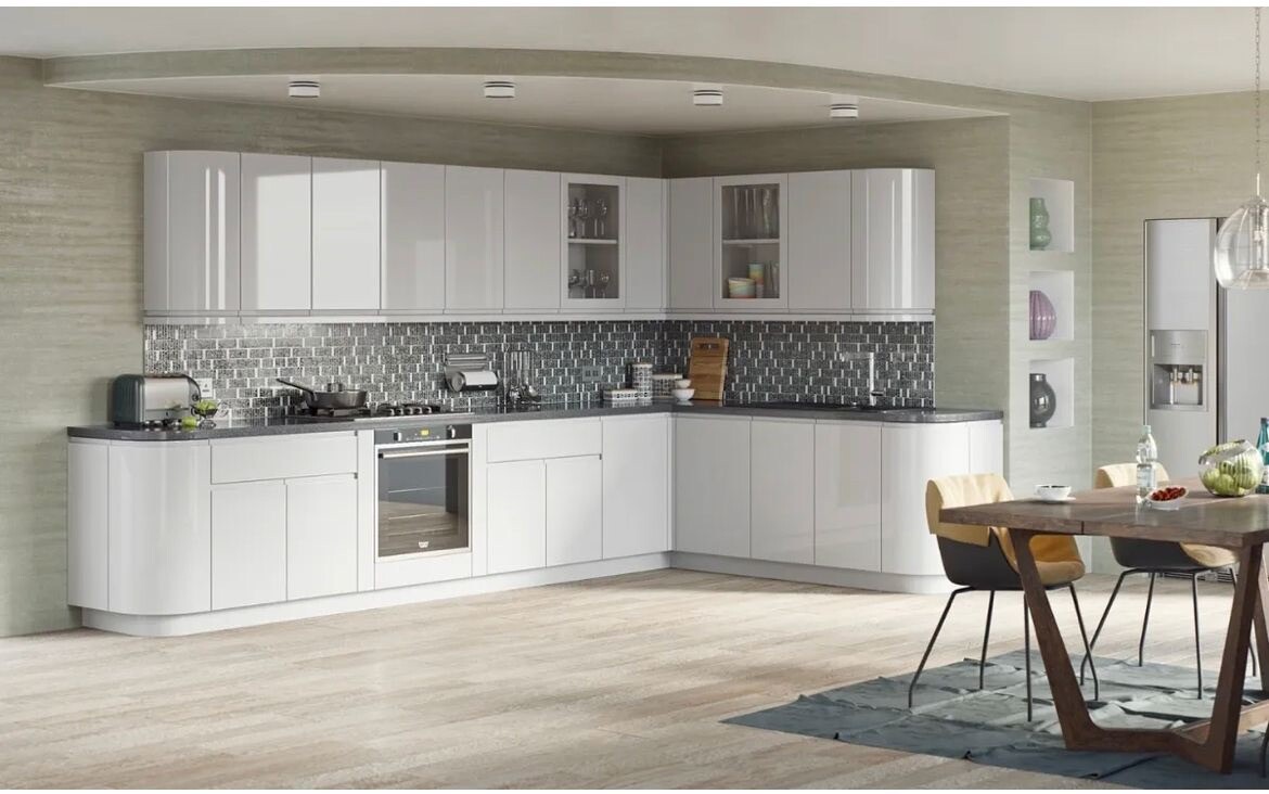 High gloss 8 unit kitchen | eBay UK