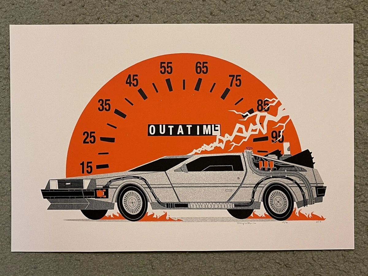 Back To The Future Poster Delorean