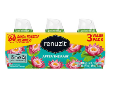 3 PACK Renuzit Solid Gel Cone Adjustable Air Freshener After the Rain ...