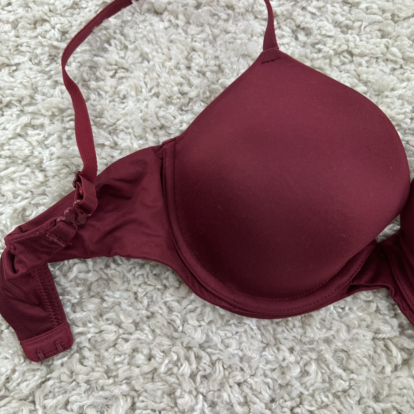 Auden Bra Size 34B The Icon Maroon Underwire Lightly Padded | eBay