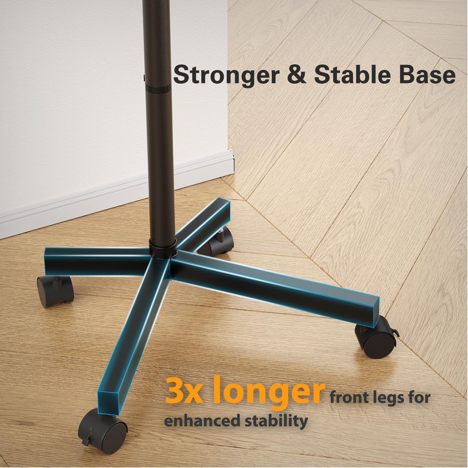 Rolling TV Stand for 23-60 Inch LCD LED OLED 4K Smart TVs Holds up to ...