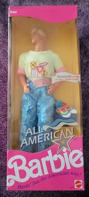 VTG All American Ken Doll 1990 Mattel #9424 NIB Reebok Shoes Barbie | eBay