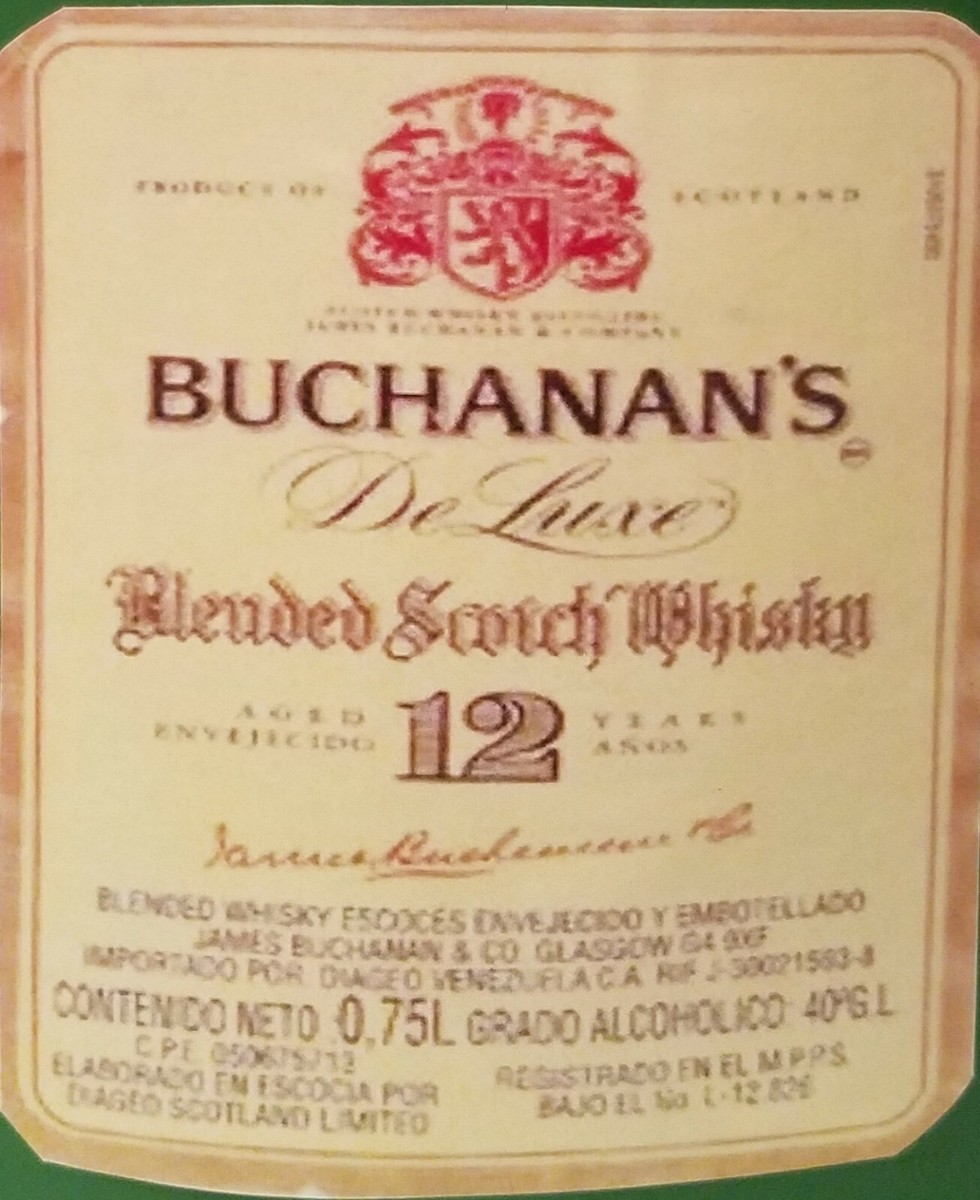 Buchanan Whiskey Logo Buchanan's Deluxe 12 Year Old Blended Scotch