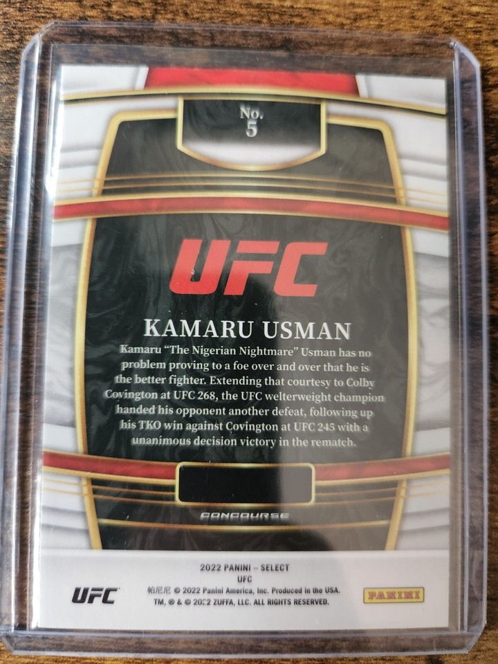 2022 Select UFC Kamaru Usman Concourse Level Retail Blue #22 ...