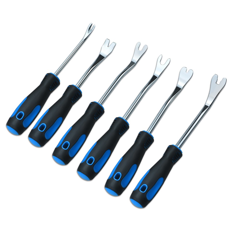 6pc Metal Pry Tool Set Auto Door Panel Trim Upholstery Clip Remover Kit ...
