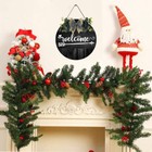Welcome Sign for Front Door 12"x12" Round Wooden Porch Decor | eBay