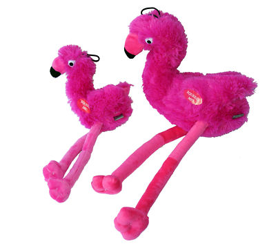 Pink Flamingo Dog Toy Gor Hugs Crinkly Squeaky Pet Puppy Play 41cm or ...