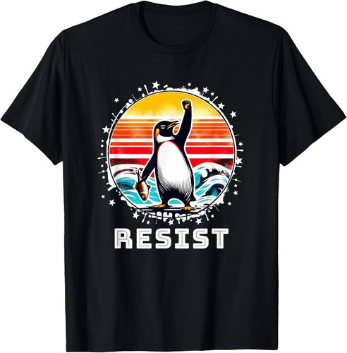 Funny Penguin Resist Penguins Protest Against Tariffs T-shirt | eBay