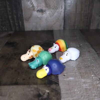 FlipaZoo Mini Figures Mixed Lot of 5 Toys Alligator Rainbow Sheep Hippo ...