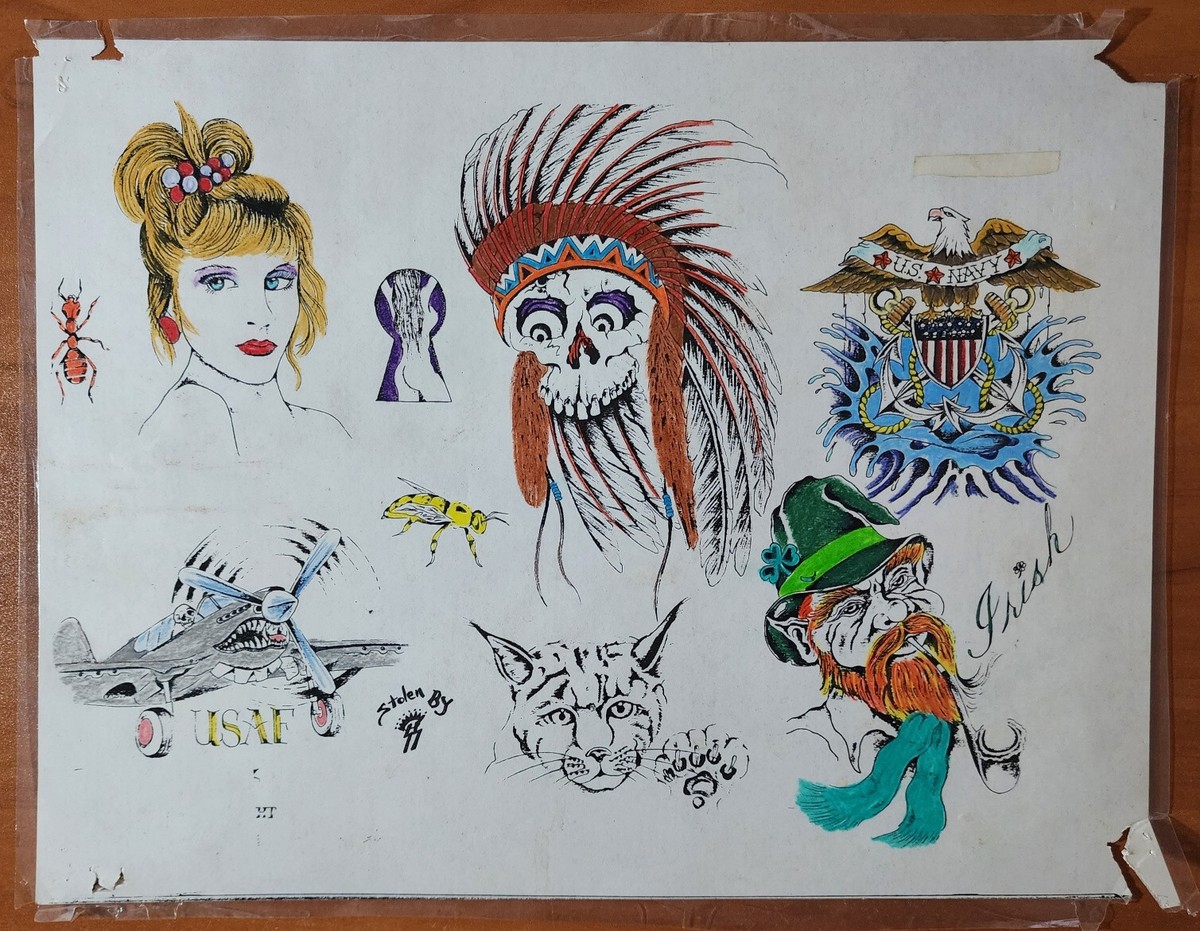 Traditional Tattoo Flash Coloring Pages Deno & Gore Vol.2 1,65