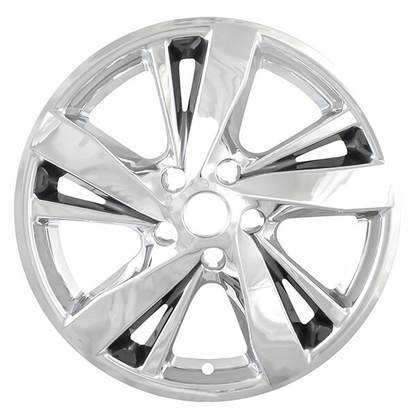 NEW SET of CHROME/BLACK 17" Alloy Wheel Covers Skins Hubcaps for Nissan ...