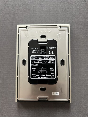 Vantage 2-Button RP Touch Keypad Station with trim KS12TR Brushed Metal ...