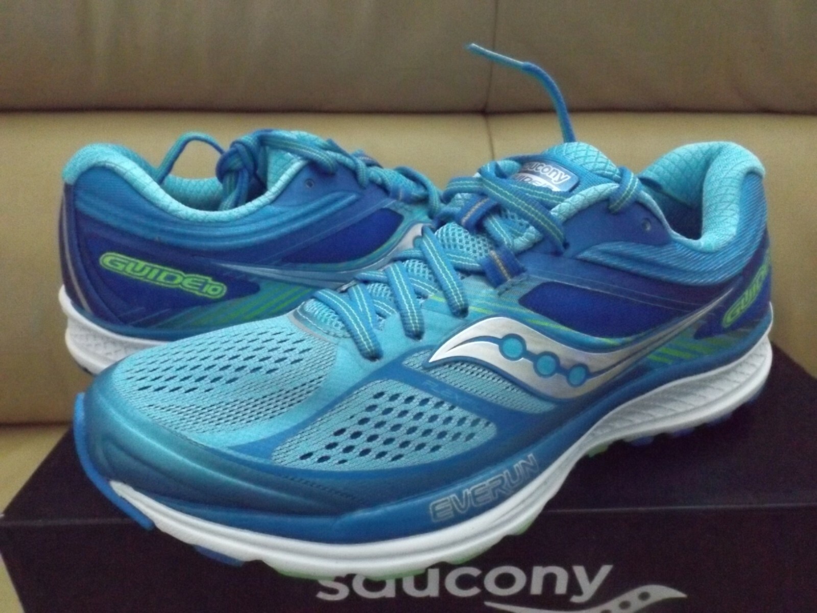 Saucony Guide 10 Women's Width NARROW Running Shoes Light Blue/Blue ...