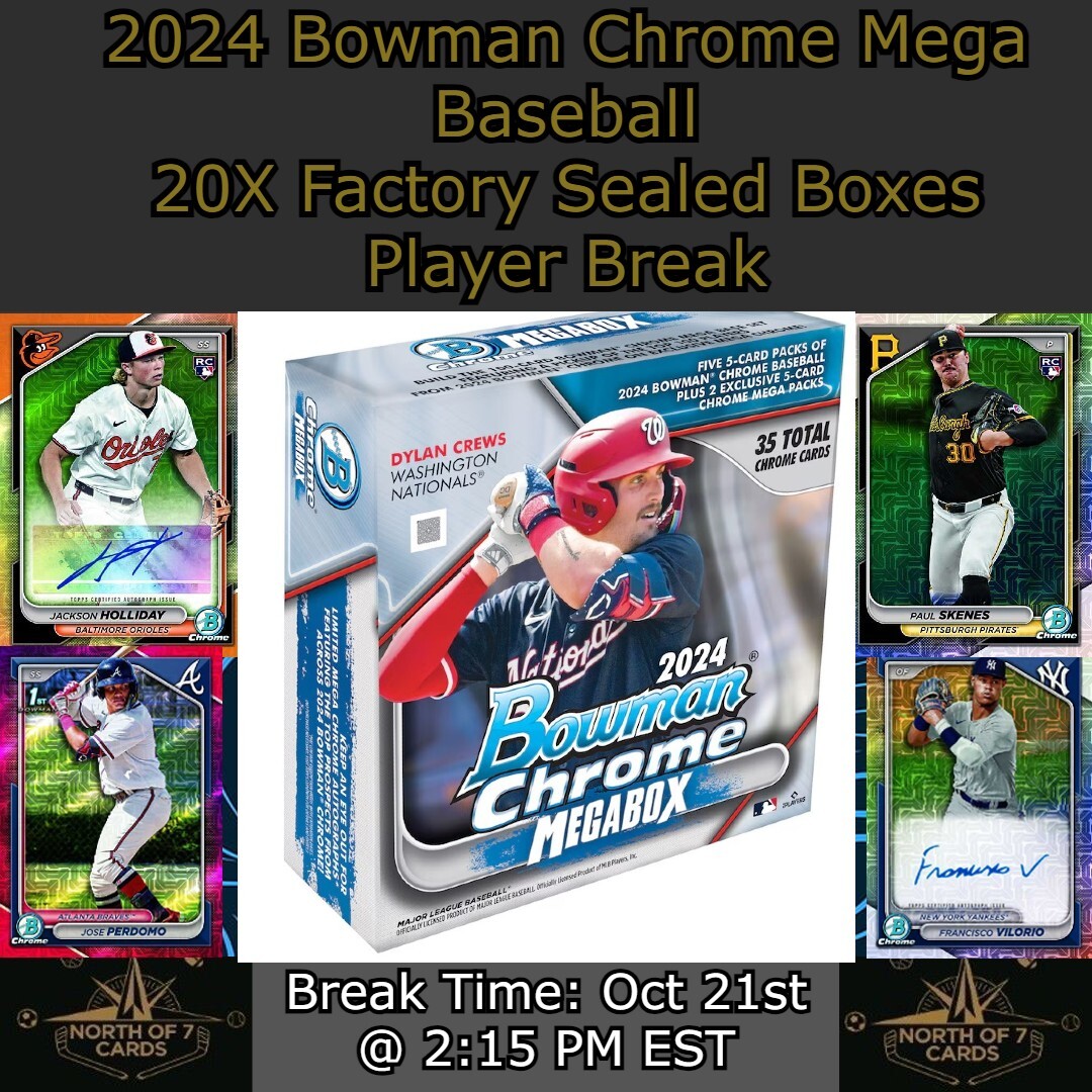 Jose Perdomo 2024 Bowman Chrome Baseball Mega - 20X Box Player BREAK ...