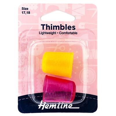 Hemline Yellow and Pink Thimble Pack Assorted Sizes | eBay