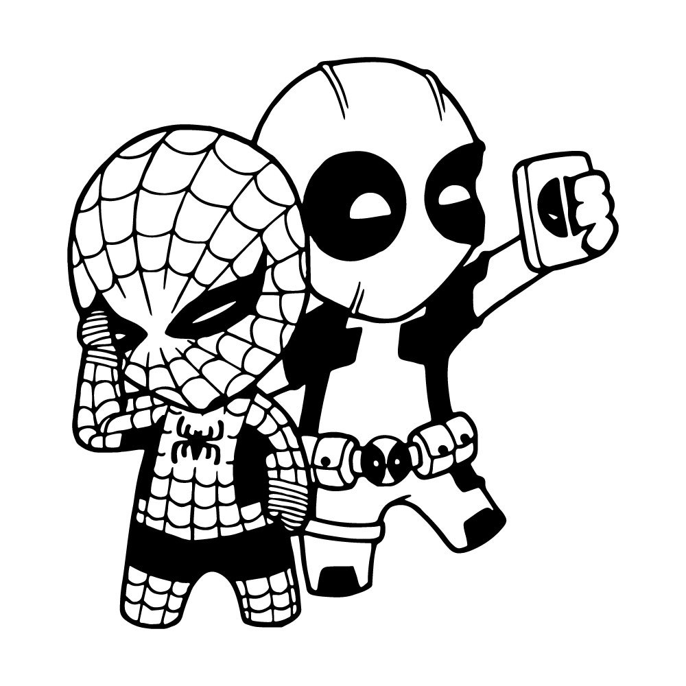 Chibi Deadpool And Spiderman ArtStation Chibi Deadpool