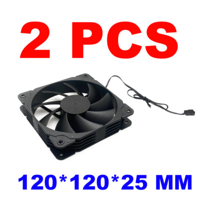 CoolerOne 120x120x25mm Computer Case Fan 3-Pin 62 CFM Quiet 2-Pack | eBay