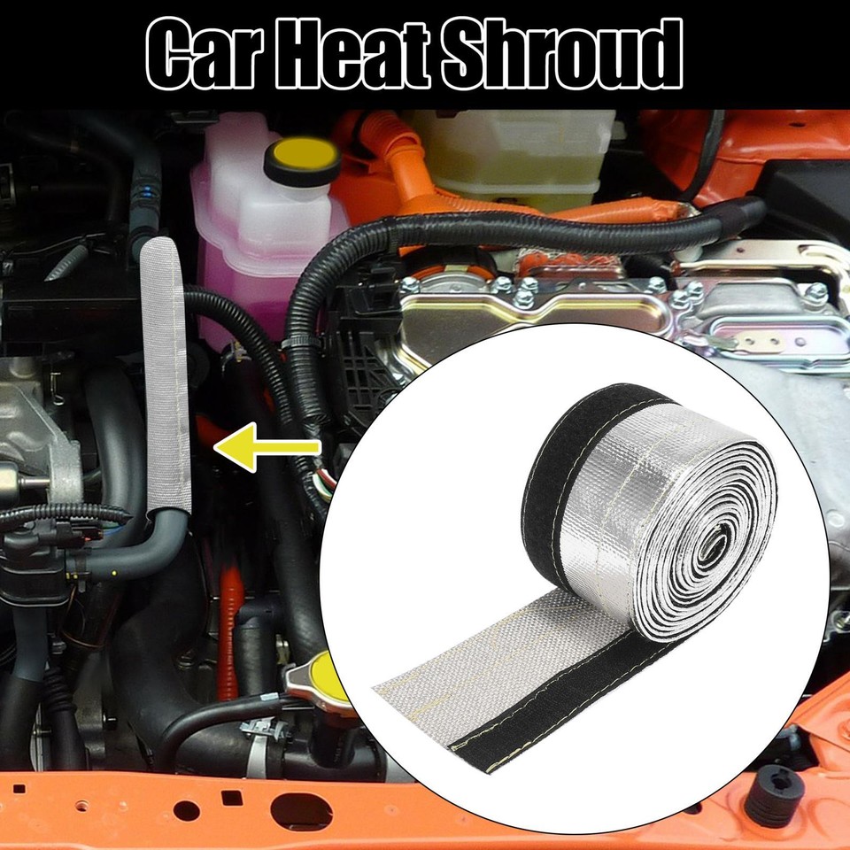 Car Fuel Lines Heat Shroud 3/8" ID 10ft Aluminized Sleeving Insulated ...
