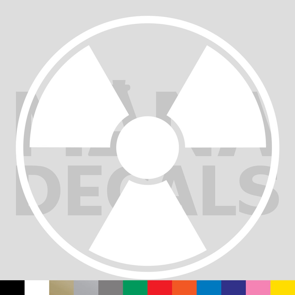 Radioactive Symbol Vinyl Die Cut Decal Sticker - Radiation Danger ...
