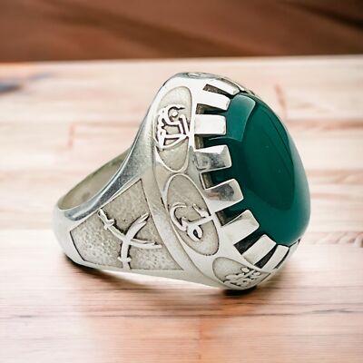 arabian yemeni agate ahlulbayt ehlibeyt ya hossein Shia Allah Ring Men ...
