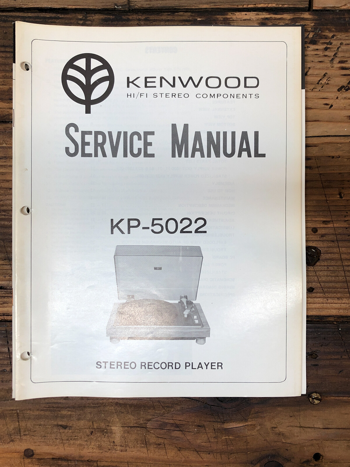Kenwood KP-5022 Record Player / Turntable Service Manual *Original* | eBay