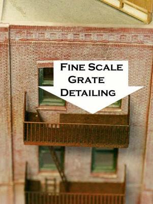 FIRE ESCAPE PACK 8 full stories, Classic iron Fire Escapes Pack HO ...