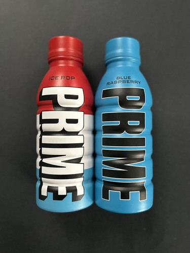 2 Prime Hydration ICE POP & BLUE RASPBERRY Metal Limited Edition Water ...