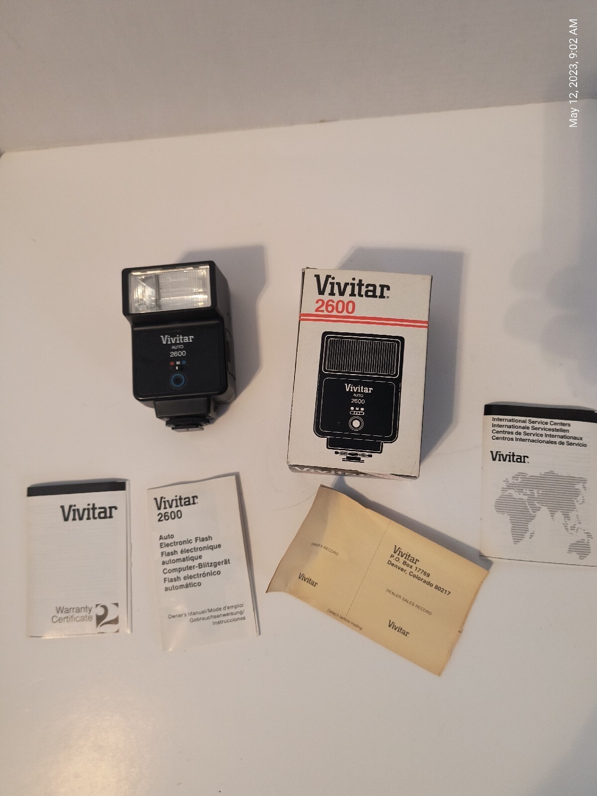 Vivitar Auto 2600 Camera Universal Flash Computer-Blitz UPC 01964331604 ...