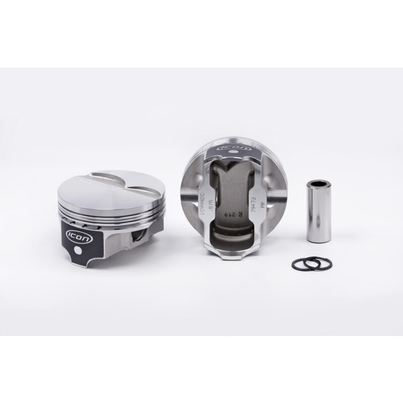 Icon Piston Set IC9992C.030; FHR 4.030 -3.3cc Flat Top 2V for Chevy 6 ...