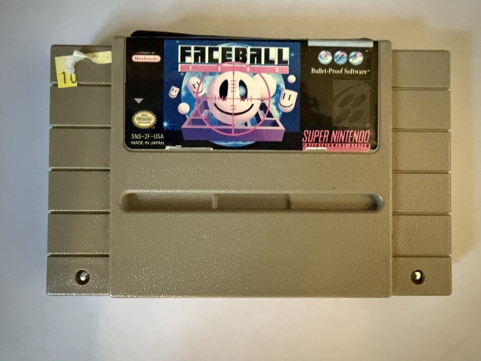 Faceball 2000 (Super Nintendo Entertainment System, 1992) SNES, Tested ...