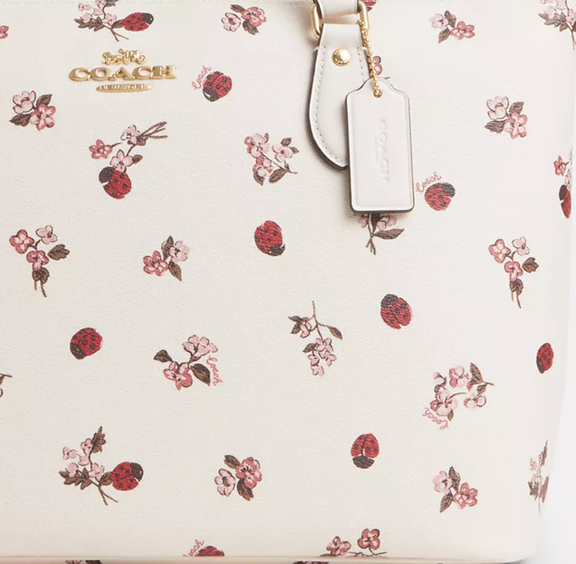 nwt Coach Gallery Tote With Ladybug Floral Print CU271 | eBay
