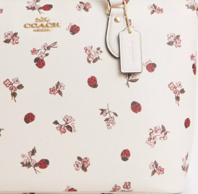 nwt Coach Gallery Tote With Ladybug Floral Print CU271 (supper fast ...