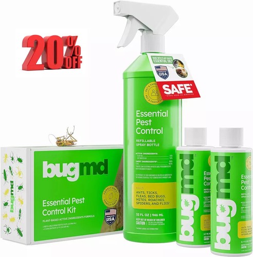 BugMD Pest Control Essential Oil Concentrate for Home Bed Bug Spray 3 ...